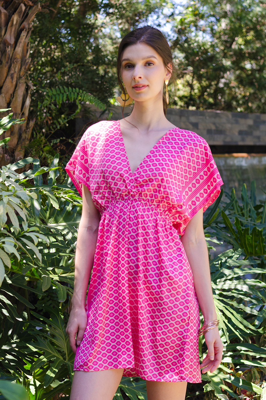 Zuri Mini Dress (Pink) - Where Two Find Me Resort Wear Philippines